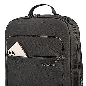 TUCANO LUP Ultraslim light backpack durable technical fabric for 15.6 in laptops, MacBook Pro 16 in - Black