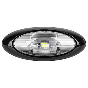 Lumitronics RV 12" LED Oval Outdoor Exterior Scare/Porch Light - Clear Lens (Black)
