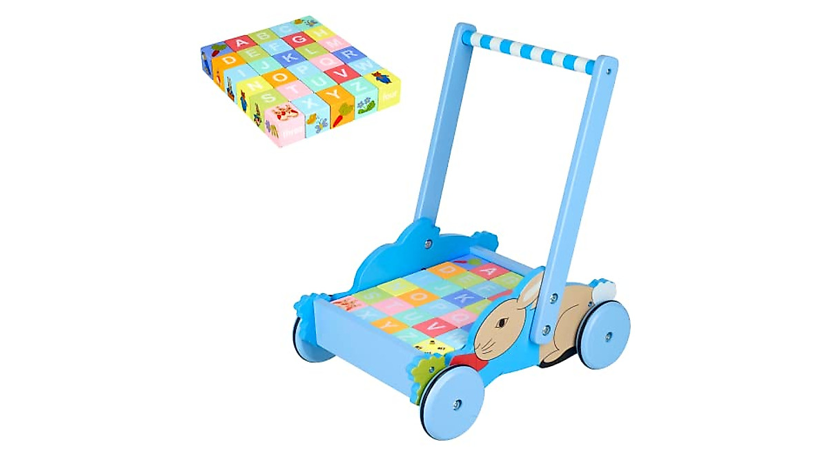 Peter Rabbit Wooden Trolley - Encourage First Steps & Learning