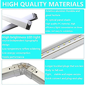 SENKOYU 24 Pack LED Garage Lights, 144W 15950LM 6500K Daylight White, Linkable Plug-in Ceiling Light for Garage Workshop Basement Gym Warehouse 95x66inch