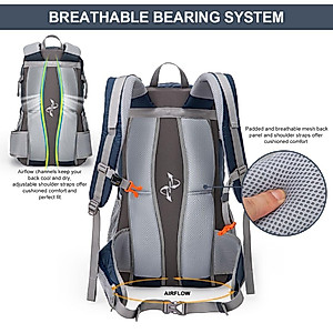 MOUNTAINTOP 40L Hiking Backpack with Rain Covers for Backpacking, Camping, Cycling and Traveling