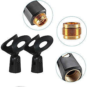 Bolymic UHF VHF Karaoke Microphone Clamp Clip Holder for Sennheiser Microphones Wireless SKM e825, e835, e840, e845, e855