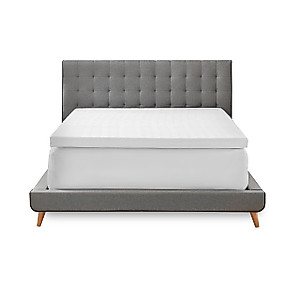 Bodipedic 3 Inch Memory Foam Mattress Topper, Gel Infused Mattress Topper, Cooling Circular-Knit Cover Included, CertiPUR-US Certified Foam, White