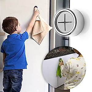 6Packs Kitchen Towel Hooks, Round Self Adhesive Wall Mount Dish Towel Hook Hangers, (Push to Hanging) Drilling Hand Towel Hook Holders with Premium Chrome Finish for Kitchen, Bathroom, Cabinet