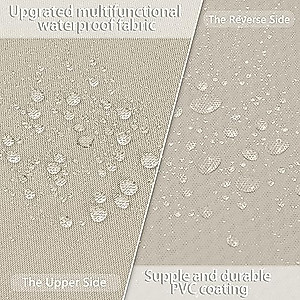 Favoyard Outdoor Seat Cushion Set 24 x 24 Inch Waterproof & Fade Resistant Patio Furniture Cushions with Removable Cover Deep Seat & Back Cushion with Handle and Adjustable Straps for Chair Sofa Couch