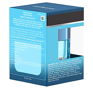 Neutrogena Hydro Boost Purified Hyaluronic Acid Pressed Night Serum, Facial Serum with Antioxidants & Hyaluronic Acid, Non-Comedogenic 1.7 oz (Pack of 2)