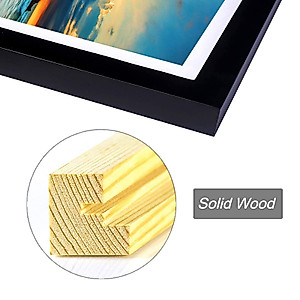 Diamond Painting Frames, 9.8x13.8in Picture Frame for 30x40cm/12x16in Diamond Painting after Cropping, Solid Wood Frame with Plexiglass Black