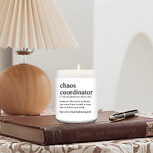 Chaos Coordinator Gifts, Gifts for Women, Unique Boss Lady Gifts for Women,Her,Mom, Friends,Coworker,Manager,Teacher,Boss, Birthday Gifts for Women - Thank You Gifts for Women,Lavender Candles