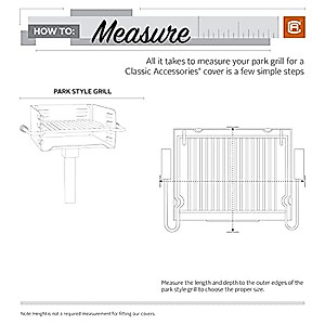 Classic Accessories Veranda Water-Resistant 23 Inch Park Style BBQ Grill Cover