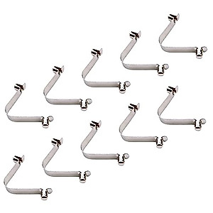 BESTOYARD 40 Pcs Spring Buckle Pool Brush Clips Spring Clips Clasp Pool Brush Pole Clip Pool Spring Clips Swimming Net Clips Replacement Spring Clips Component Vacuum Stainless Steel