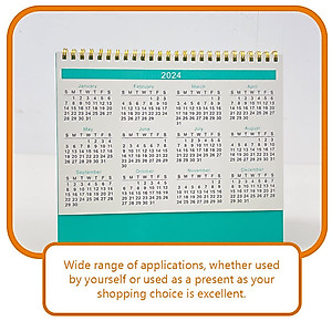 Alipis 2024 Desk Calendar Paper Office Coil Ledger