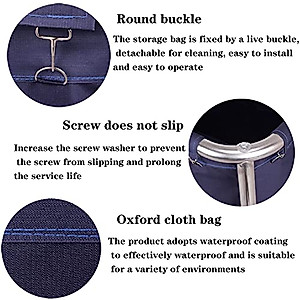 CXWAWSZ 10 Bushel Laundry Cart with Wheels Heavy Duty Home Laundry Cart Large Commercial Industrial Laundry Baskets with Steel Frame and Waterproof Oxford Cloth, 300 Lbs Weight Capacity