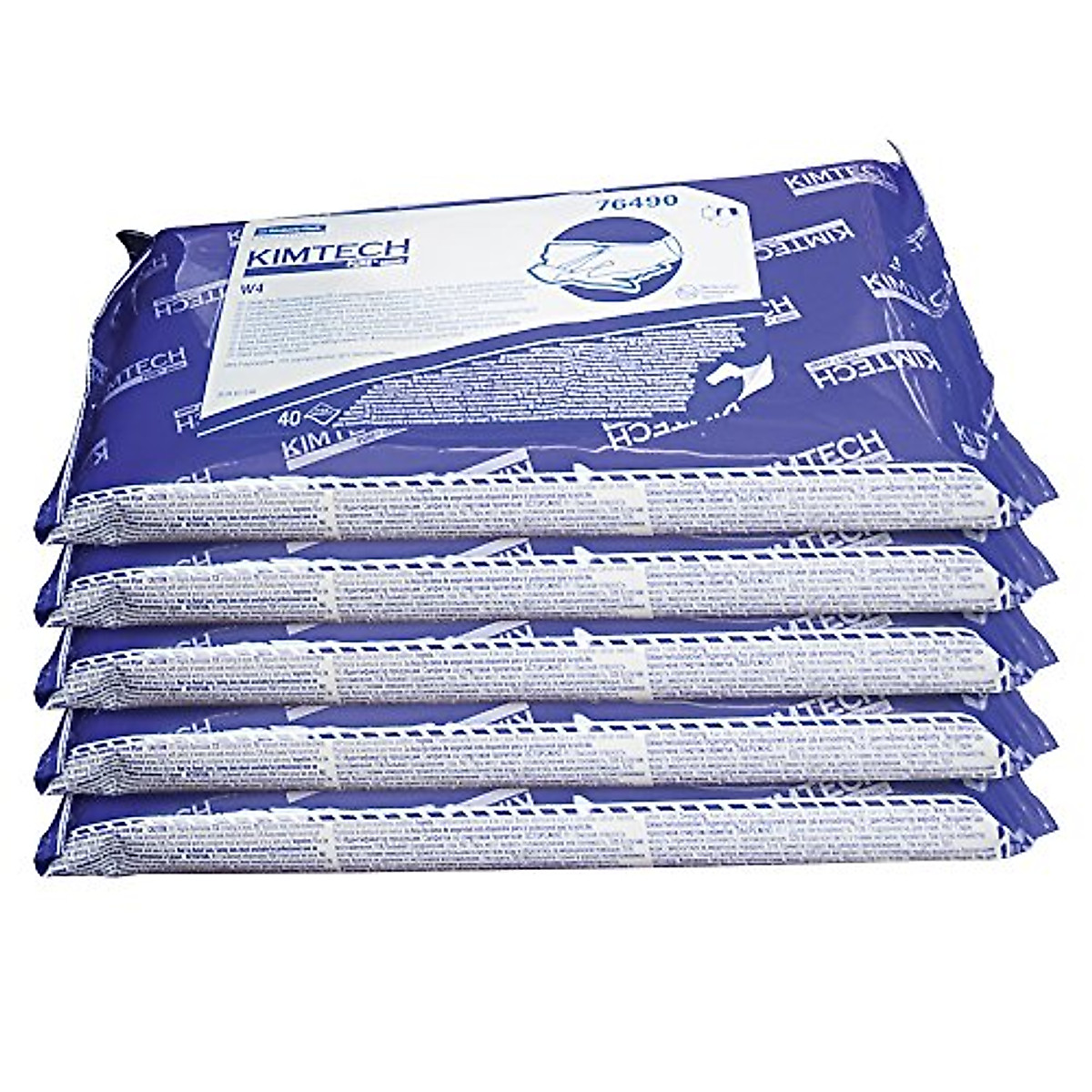 Kimtech Pure W4 PreSat Sterile Wipers (76490), 70% Isopropyl Alcohol with Anti-Stat Resealable Pouch, 11” x 9”, White, 10 Pouches of 40 Wipes / Case (400 per case)