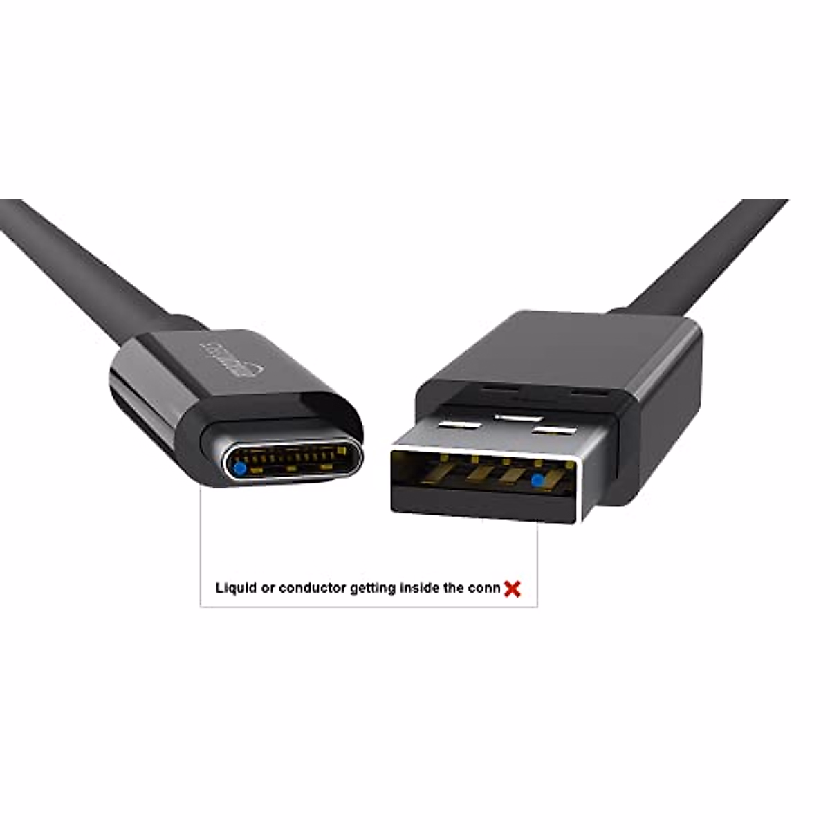 Amazon Basics USB Type-C to USB-A Male 3.1 Gen2 Adapter Charger Cable - 3 Feet (0.9 Meters) - Black