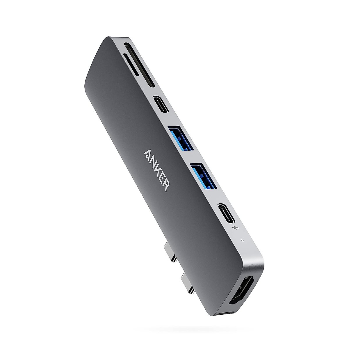 Anker USB C Hub for MacBook, 7-in-2 USB C to C Adapter, Compatible with Thunderbolt 3 Port, 100W Power Delivery, 4K HDMI, USB C and 2 USB A Data Ports, SD and microSD Card Reader