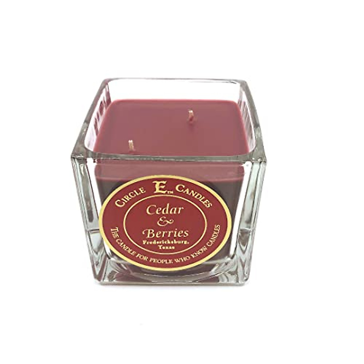 Circle E Candles, Cedar and Berries Scent, Medium Size Jar Candle, 22oz, 2 Wicks