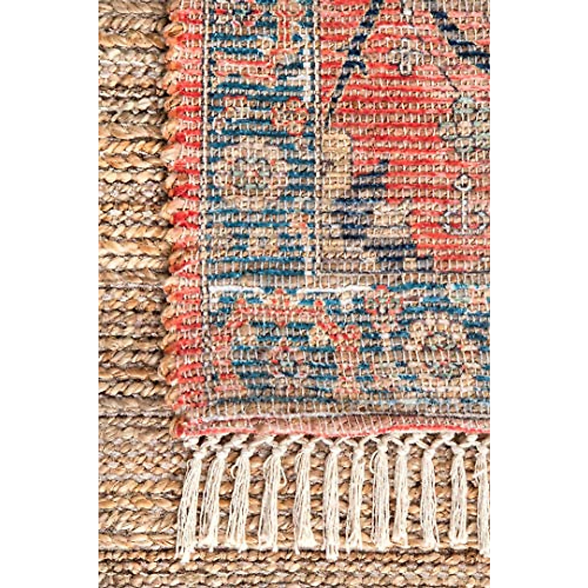 nuLOOM Sonja Flatweave Jute Runner Rug, 2' 6" x 8', Multi