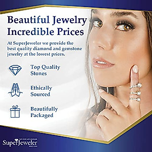 Diamond Earring Studs for Women and Men by SuperJeweler | 1/5 CT to ½ CT Diamonds | Sterling Silver, White or Yellow Gold Stud Earrings | Silicone Backs with Bonus Butterfly Backs