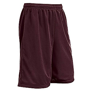 Champro Standard Diesel 9" Inseam Polyester Exercise Shorts, Maroon, 3X-Large