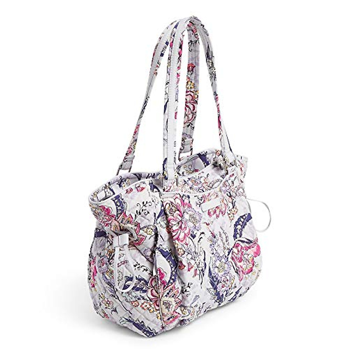 Vera Bradley Women's Cotton Glenna Satchel Purse, Hummingbird Park, One Size