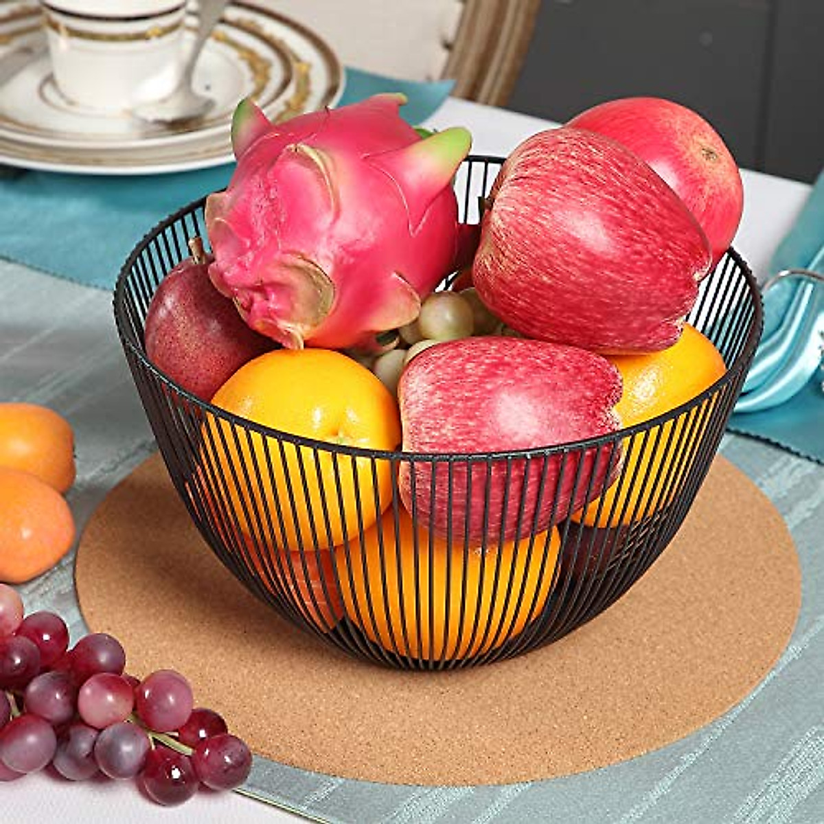 Boao 2 Packs Cork Coaster Round Cork Mat Trivet for Plant 12 Inch Soft Corkboard Mat Absorbent Planter Saucers for Kitchen Hot Pads, Pots, Pans, and Kettles and DIY Crafts Supplies