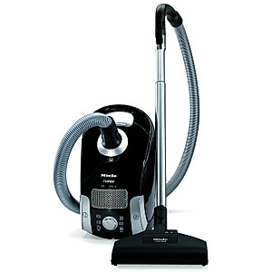 Miele Turbo Team Canister Vacuum, Obsidian Black