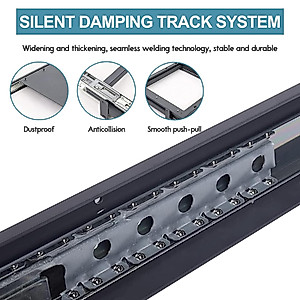 QLYFWLKQ Blind Corner Cabinet Pull Out Organizer, 2 Tier 4 Shelf Chrome Blind Corner Soft Close, Corner Kitchen Cabinet Pull Out Storage Rack Shelf