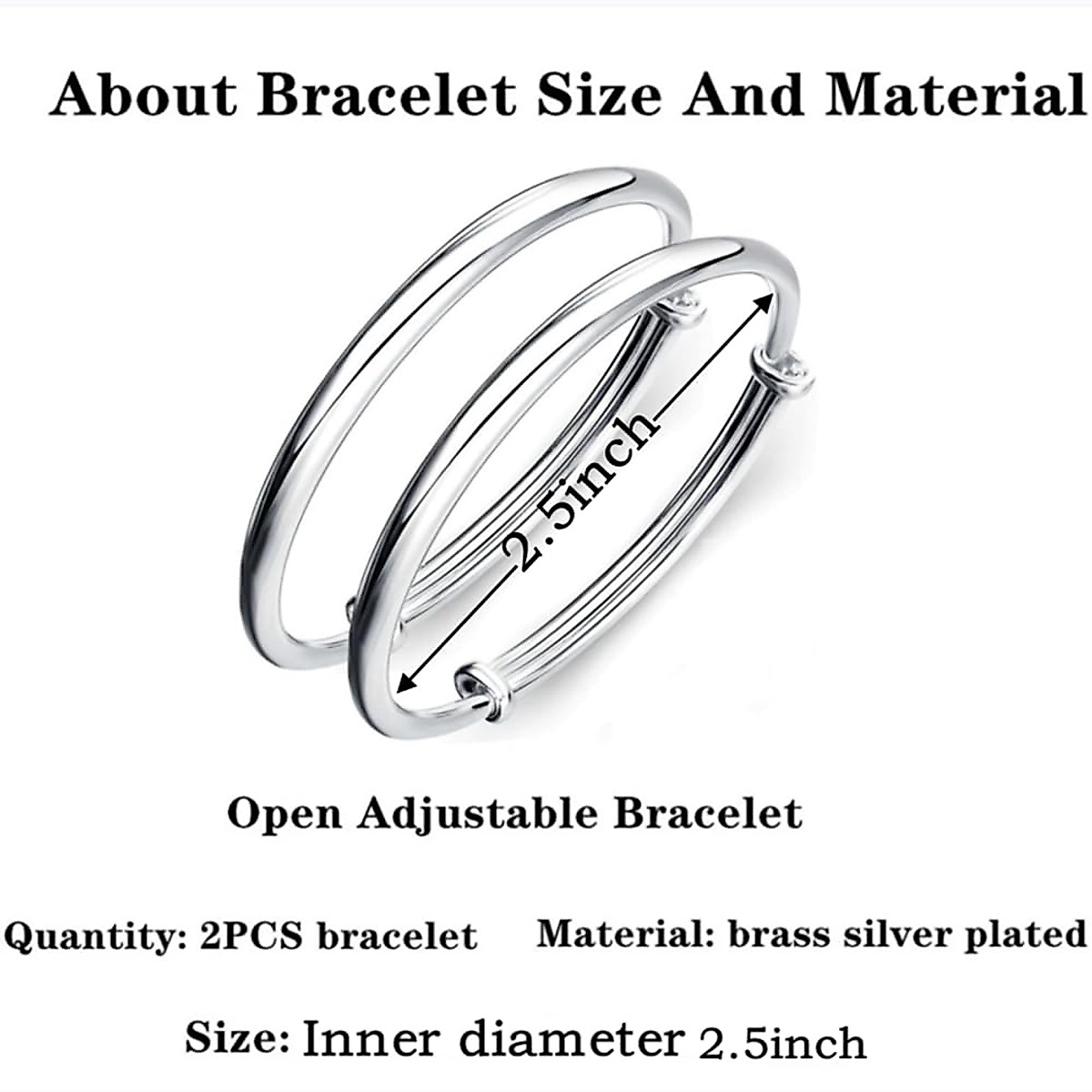 Sterling Silver Bangle Bracelets for Women,Fashion Jewelry Simple Adjustable 925 Silver Cuff Bangles for Women Mom Wife Valentine Mothers Day Gift