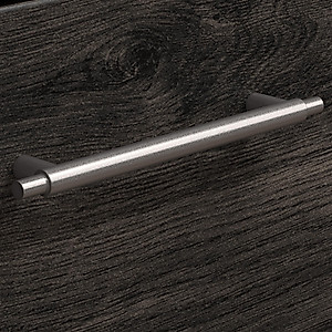 Bush Furniture Key West 2 Drawer Lateral File Cabinet in Dark Gray Hickory | Document Storage for Home Office | Accent Chest with Drawers