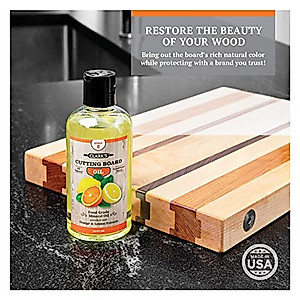 CLARK'S Orange Cutting Board Oil and Round Applicator Orange Cutting Board Care