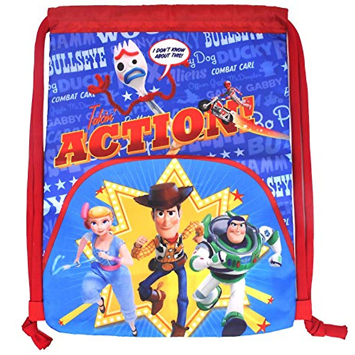 Disney Toy Story 4 Tote 15" Sling Bag Woody Buzz Bo Peep Forky Print