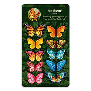 Freshcut Paper Pop Up Cards, Paper Flower Bouquet 3D Popup Greeting Cards with Note Card & Envelope, Birthday Card, Anniversary Card, Get Well Gifts for Women, 12" Butterflies & Buttercups