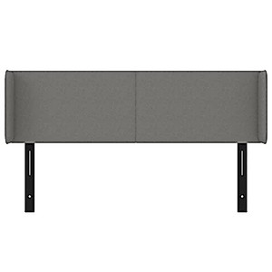 Headboard with Ears Dark Gray 57.9"x6.3"x30.7"/34.6" Fabric Relax in Style and Comfort Upgrade Your Bedroom Decor