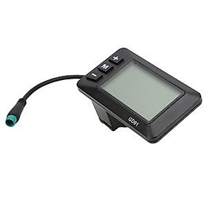 36V 48V LCD GD01 Display, Electric Bicycle Display Meter 5 Pin with Waterproof Plug Suitable for 0.9in/22.2mm E-bike Handlebar