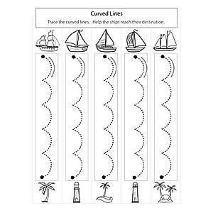 Pen Control Tracing Workbook for Kids: Learn to write patterns, lines, shapes to practice pencil control