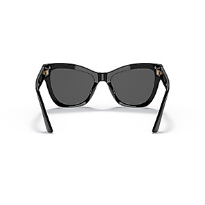 Versace VE 4417U GB1/87 Black Plastic Cat-Eye Sunglasses Grey Lens