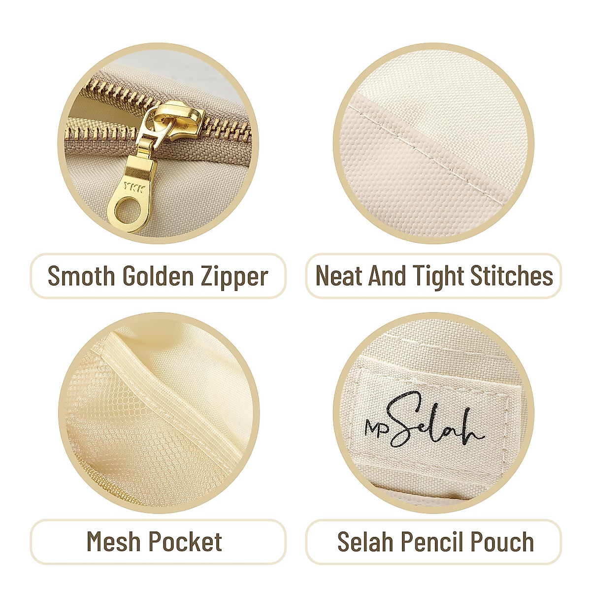 Mr. Pen- Pencil Case, Cream, Pencil Pouch, Pencil Bag, Pen Case, Pen Pouch, Pen Bag, Pencil Pouches, Pencil Bags, Pencil Case, School Pencil Case, College Pencil Case