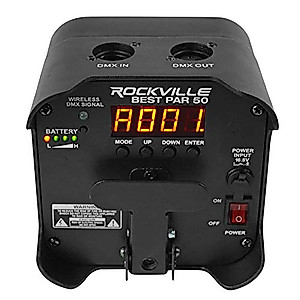 10 Rockville Best PAR 50 Battery Par Can Wash Up-Lights w/Wireless DMX+RGBWA+UV