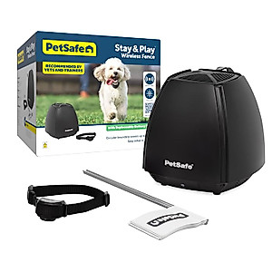 PetSafe Stay & Play Wireless Pet Fence & Replaceable Battery, America's Safest Wireless Fence Dog Collar