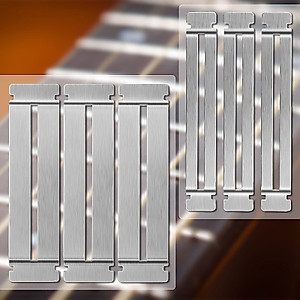 Boao 3 Sets Guitar Fret Protector Fingerboard Guards Stainless Steel Fretboard Protector Bass Guitar Fret Guards for Dressing and Polishing Frets Guitar Tool Luthier Tool Fret Polishing Kit