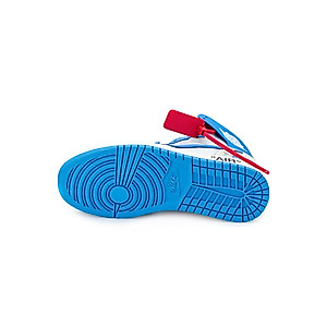 Nike Men's Air Jordan 1 Retro High Off-White UNC, White/Dark Powder Blue/Cone, 4.5