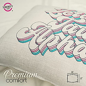 Sorority Shop Chi Omega Pillow – Retro Design, 12" x 16" Lumbar Pillow Sorority