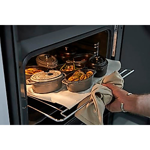 STAUB Cast Iron Oval Mini Cocotte, 11cm, Graphite Grey