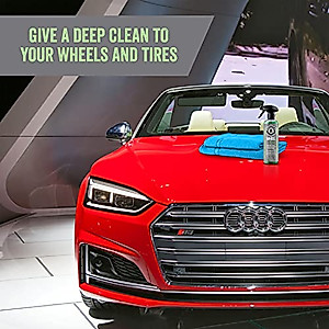 SPARDIANT Wheel & Tire Cleaner Spray - Safe on Chrome Coated, Plastic, Alloy, &Stainless Steel Wheels - Non-acid Cleaner for Wheels, Tires, & Rim Finishes - Alkaline Formula with Spearmint Scent