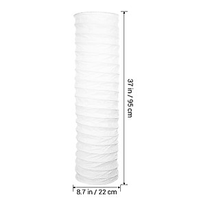 STOBOK Rice Paper Floor Lamp Shade Nordic Style Table Light Cover Floor Standing Lampshade Protector Cover Replacement for Home Hotel Bedside Desk Wall Floor Lamp