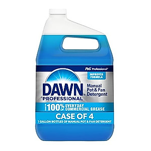 P&G PROFESSIONAL Dishwashing Liquid Soap Detergent,Bulk Degreaser Removes Greasy Foods from Pots,Pans & Dishes in Commercial Restaurant Kitchens, Regular Scent,1 Gallon(Pack of 4)(Packaging May Vary)