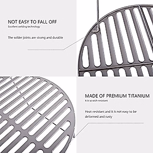 Boundless Voyage Titanium BBQ Grill Net with Folding Legs Outdoor Camping Hiking Grill Grate Ultralight Barbecue Charcoal Gridiron