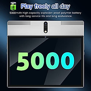 Naroote HD Tablet, 10.1in Tablet 6GB 128GB for Drawing for Android8.1 (US Plug)