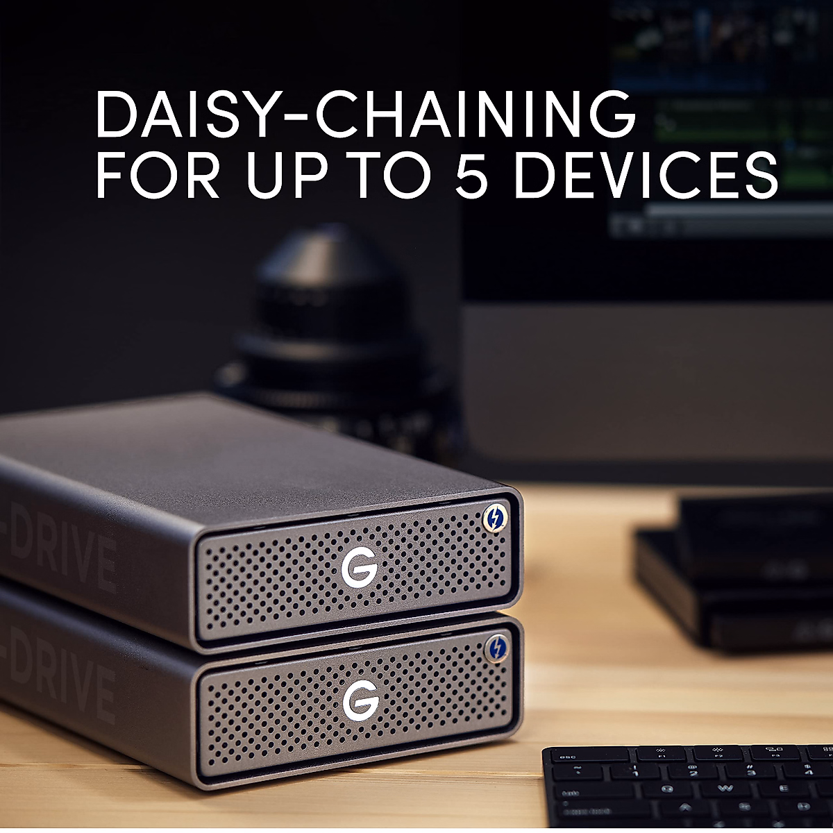 SanDisk Professional 18TB G-DRIVE PRO - Enterprise-Class Desktop Hard Drive, Thunderbolt 3, USB-C, 7200RPM Ultrastar Drive Inside - SDPH51J-018T-NBAAD