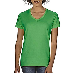 Gildan Women's Softstyle V-Neck T-Shirt - Large - Irish Green